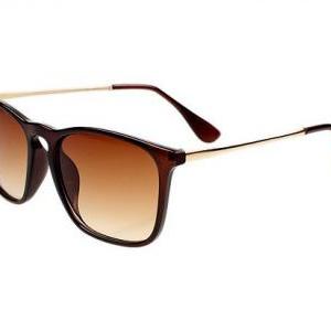 Unisex Metal And Plastic Frame D Shape Resin Lens Oversized Sunglasses ...