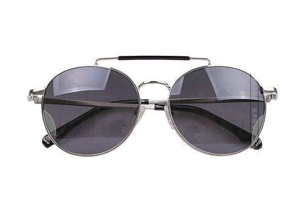 Unisex Vintage Metal Frame Round Shape Resin Lens Aviator Sunglasses ...