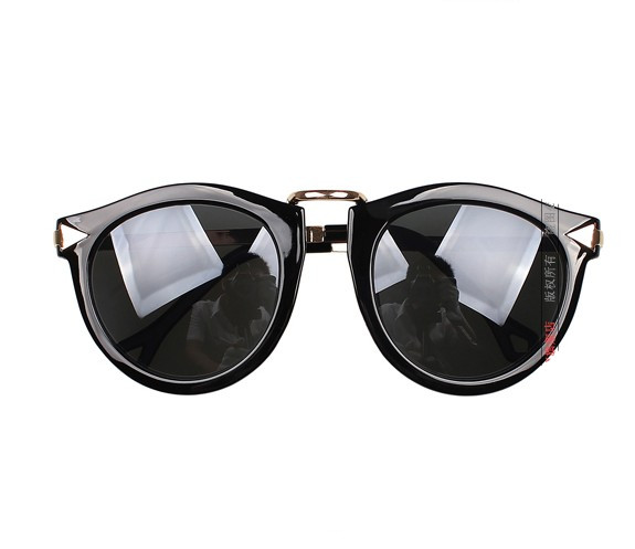 Unisex Metal And Plastic Frame Round Shape Resin Lens Oversized ...