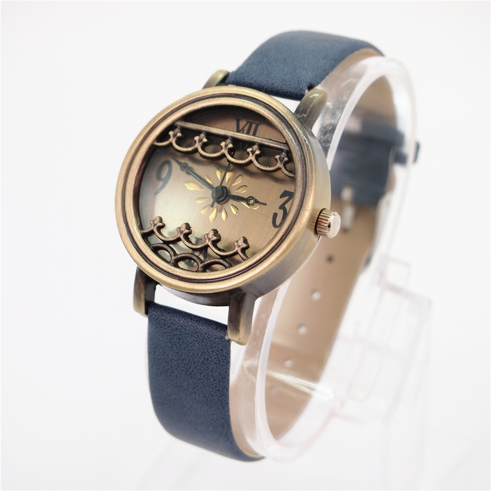 Blue Cute Leather Watch With Wave On Top 45 on Luulla